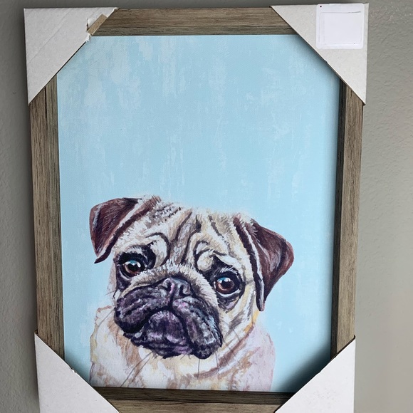 Other | Pug Framed Wall Art Adorable | Poshmark